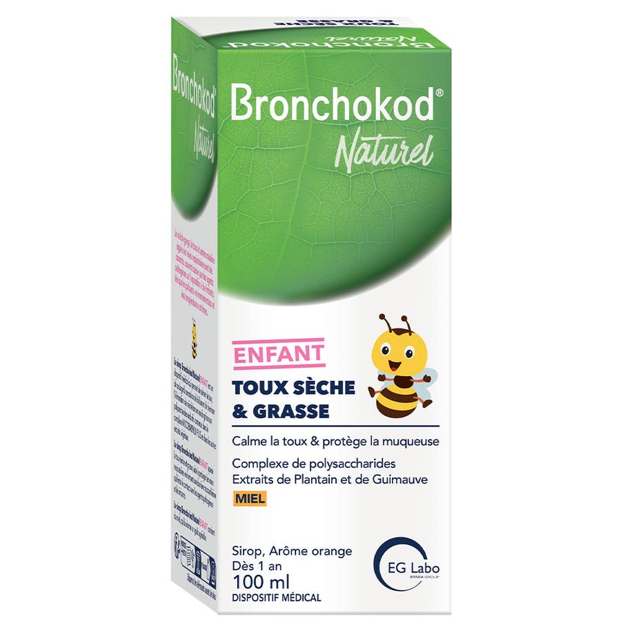 EG Labo Bronchokod Natural Dry & Oily Cough Children 100ml (3.38 f ...